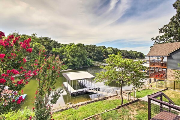 Dock, Deck & Boat Slip: Lakefront Eucha Home - Disney, OK