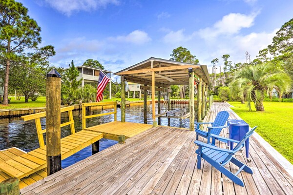Waterfront Home: Spectacular On-site Fishing! - Alligator Point, FL