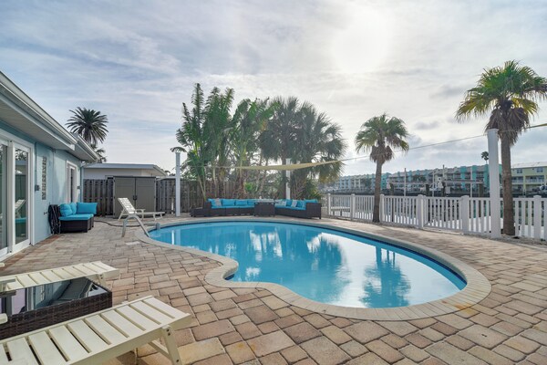 Pool, Swim Dock, Golf Cart! Ultimate Beach Retreat - Indian Rocks Beach, FL