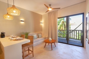 Balcony Suite | Sala de estar | Smart TV de 42 de polegadas com canais digitais, televisor, Netflix