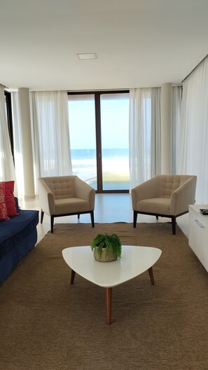 Villa de Luxo, 3 quartos, piscina privativa, vista para o mar | Sala de estar