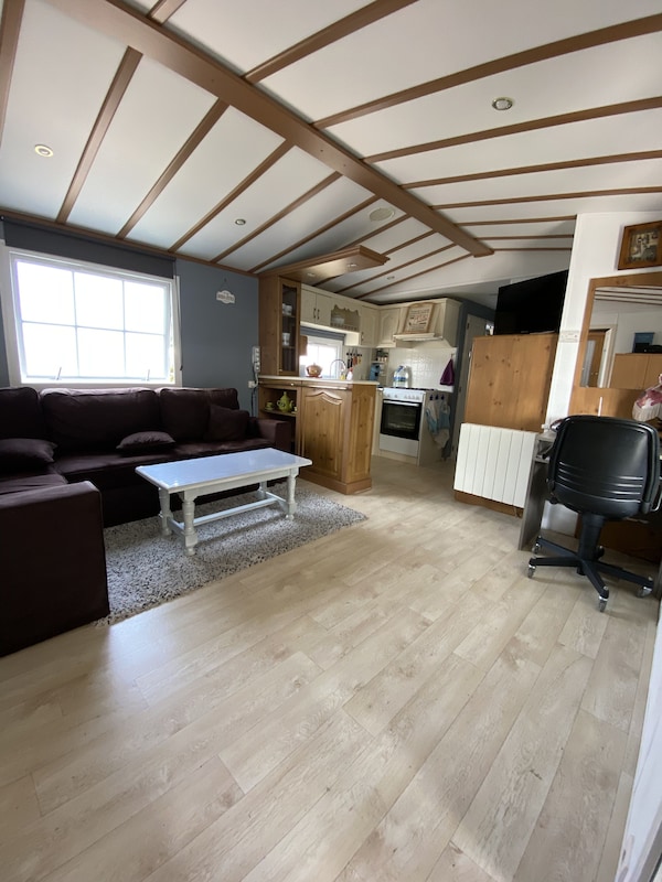 Mobil Home Au Jardin Du Canal De Ouistreham Riva Bella - Caen