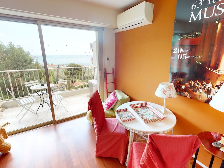 Luxurious 3-room Apartment With Ac, Terraces And Parking - Menton