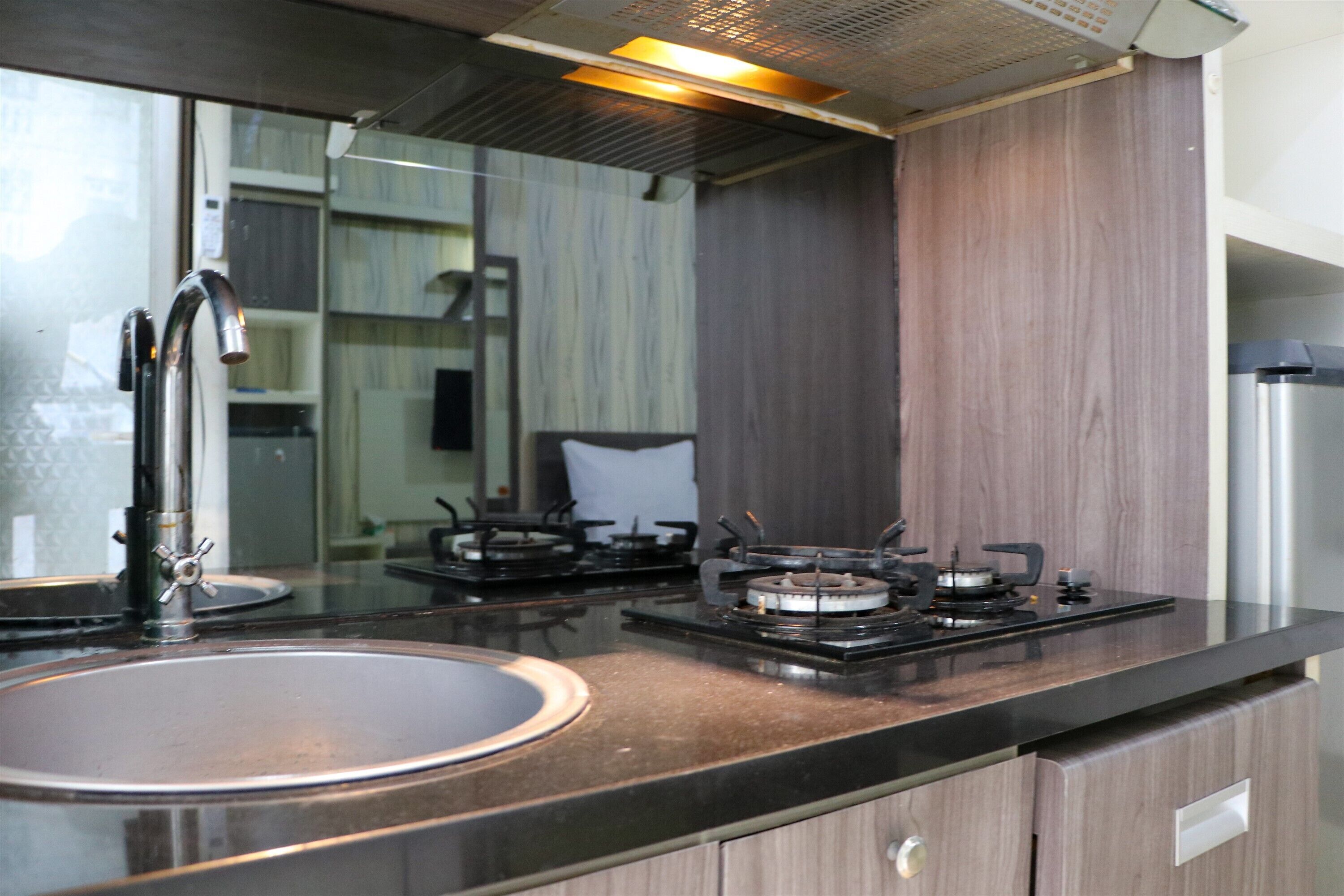 Apartamento | Cozinha privada | Um frigorífico/congelador grande, uma placa de cozinha 