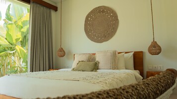 Vila premium, piscina particular | Roupas de cama de algodão egípcio, roupas de cama premium, frigobar