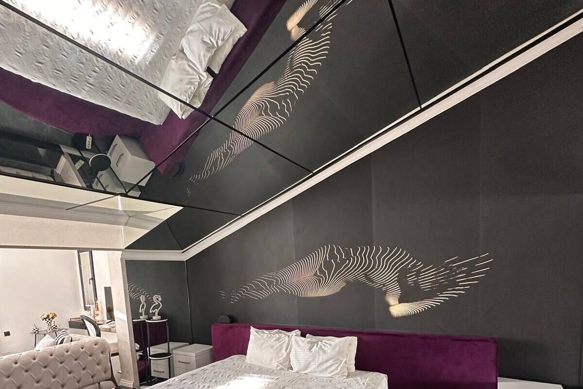 Apartamento Design, terraço | Roupa de alta qualidade, cofre no quarto, secretária