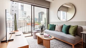 Apartamento, 2 quartos, varanda (602) | Sala de estar | Piso aquecido