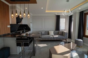 Apartamento executivo | 2 quartos, escrivaninha, quartos à prova de som, Wi-Fi de cortesia