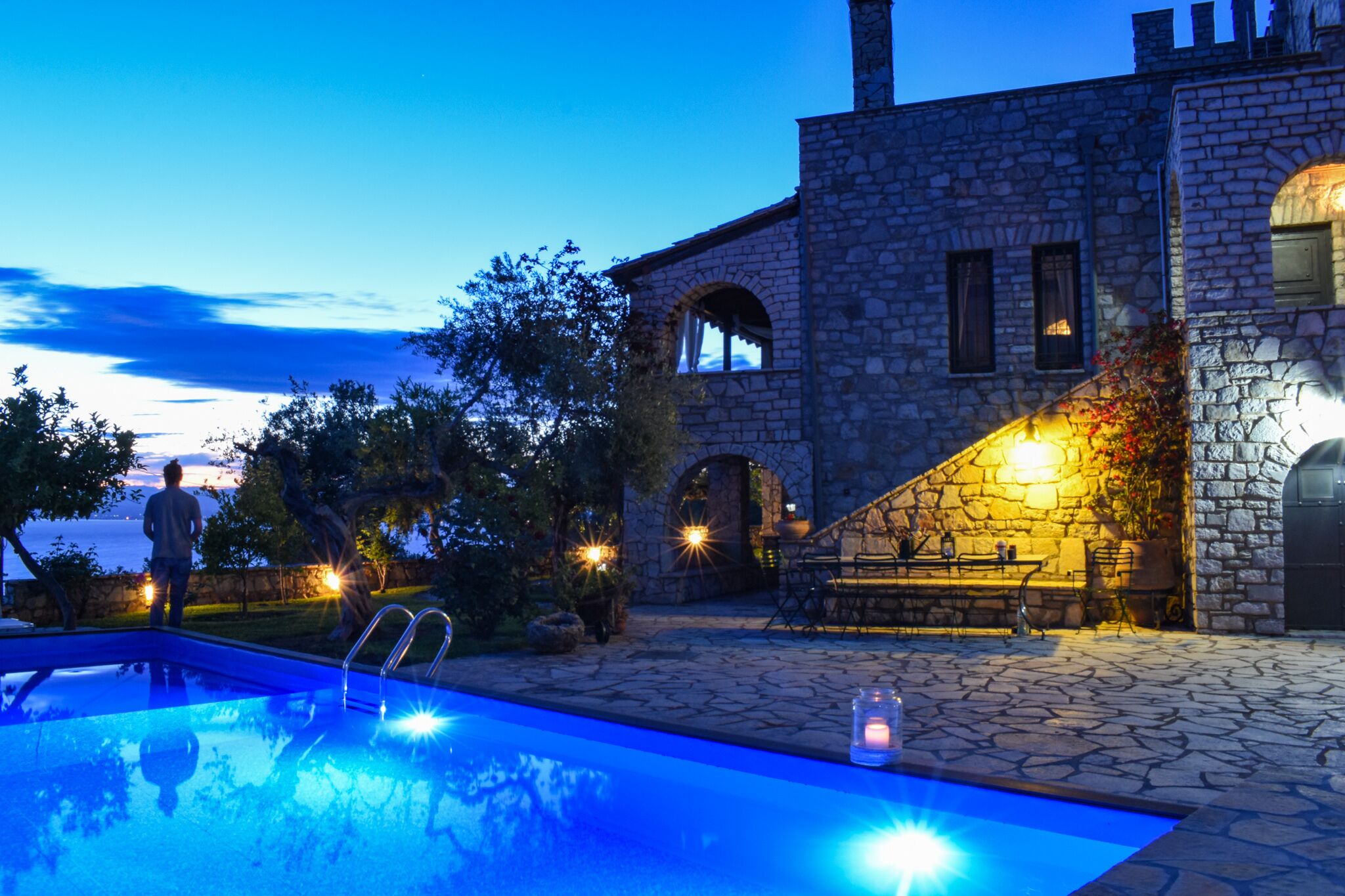 Poolside Castle Panoramic Seaview Retreat in Kalamata: Find Hotel ...