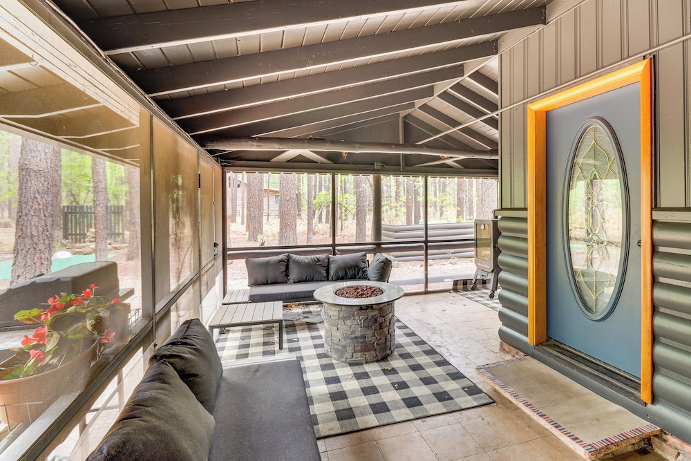 Furnished Patio & Fire Pit: Pinetop Cabin! - Pinetop-Lakeside, AZ