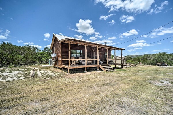 2 Rustic Cabins W/ Porches On Remote Ranch! - Utopia, TX