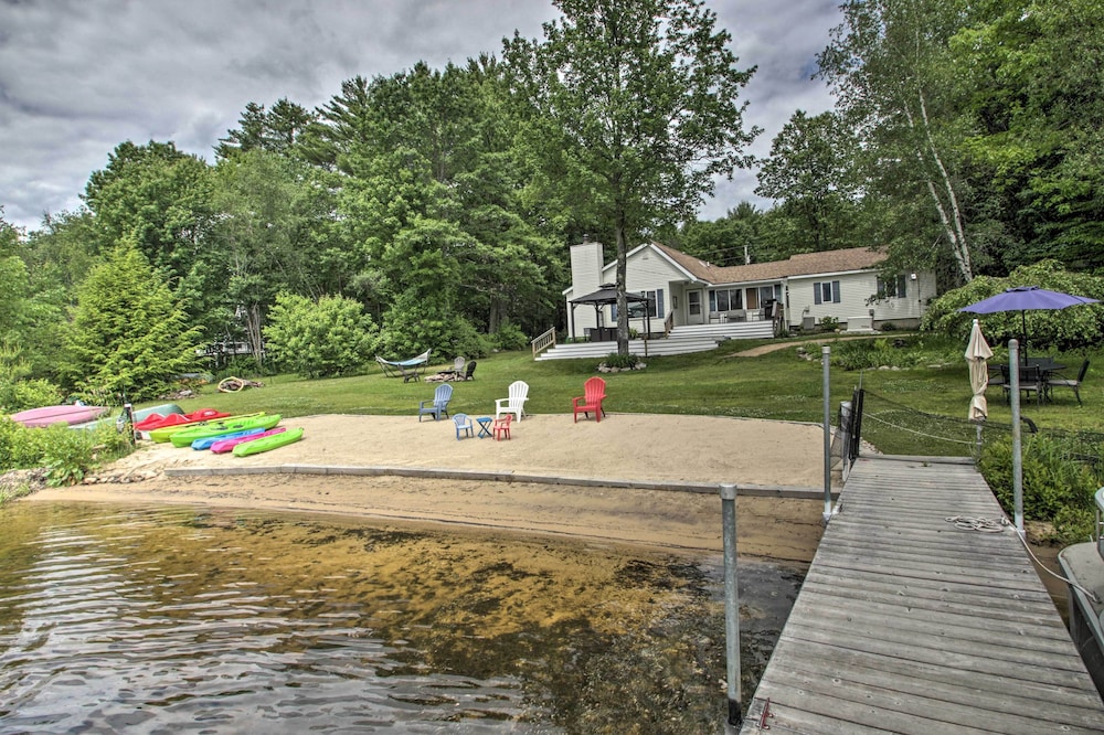 New Hampshire Home W/ Private Beach, Dock & Rafts! - Lake Winnipesaukee, NH