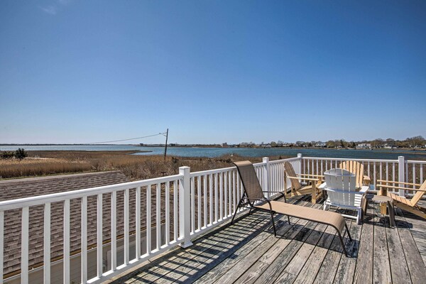 Waterfront Home W/ Large Deck & Dock On Narrow Bay - Fire Island, NY