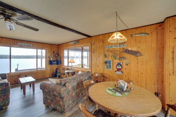 Lakefront Cabin W/ Private Dock & Beach! - Indian Lake State Park, Manistique