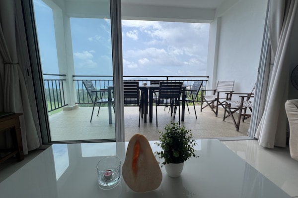 Apartamento Familiar, 2 quartos, vista para o oceano | Terraço/pátio interior