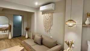 Suíte estúdio superluxo (With Terrace) | Roupas de cama premium, camas Select Comfort, frigobar