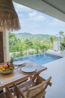 Villa de Luxo, 1 quarto, vista para a montanha | Terraço/pátio interior