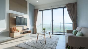 Apartamento conforto | Área de estar | Smart TV, Netflix, serviços de streaming