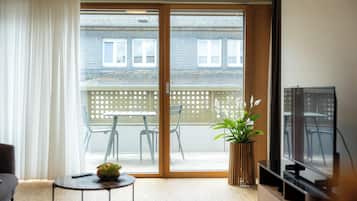 Apartamento superior | 1 quarto, roupas de cama antialérgicas, cofres nos quartos
