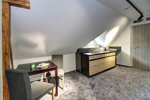 Suite-Estúdio Exclusiva | 1 quarto, cofre no quarto, quartos insonorizados, Wi-fi grátis 