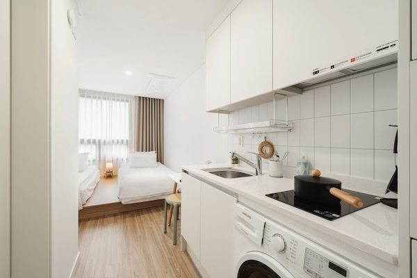 Studio Twin | 2 quartos, cortinas/cortinados opacos, Wi-fi grátis