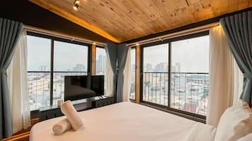 Premier Studio Panoramicview | 1 quarto, frigobar, cortinas blackout, Wi-Fi de cortesia