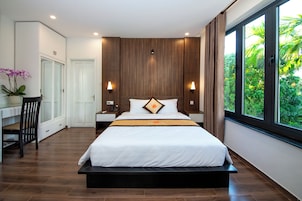 Quarto casal superior, vista para o jardim | Roupas de cama premium