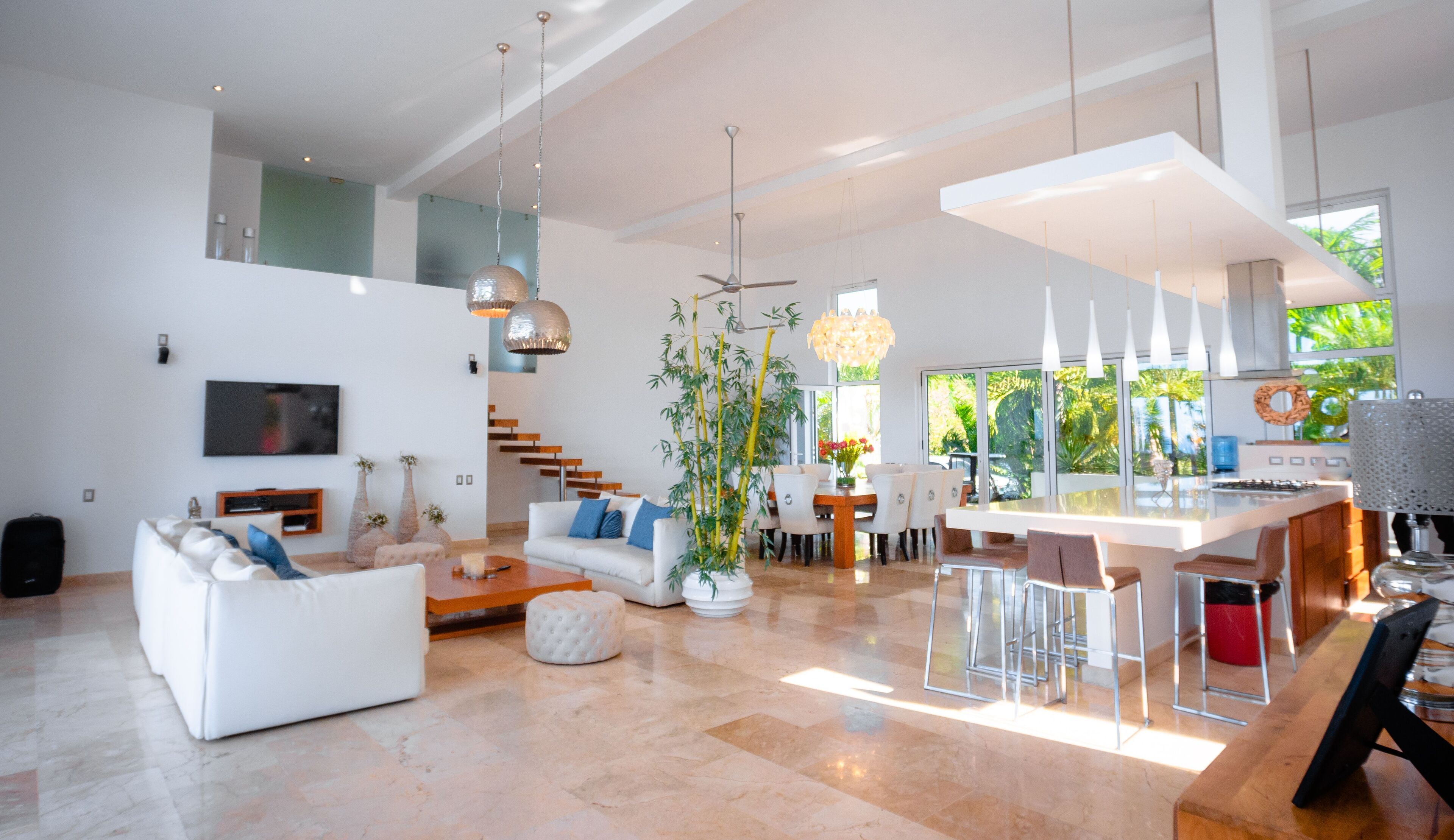 Huge Waterfall-pool Villa With Jet Tub & 180° Oceanview - Cabarete