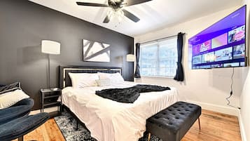 Apartamento Signature, 1 cama king-size, cozinha | 1 quarto, roupa de alta qualidade, edredões de penas