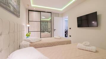 Apartamento básico | 2 quartos, cortinas blackout, quartos à prova de som