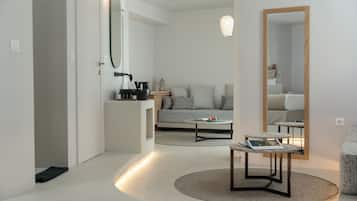 Premium Suite | Área de estar | Smart TV 43 polegadas com canais a cabo, escritórios