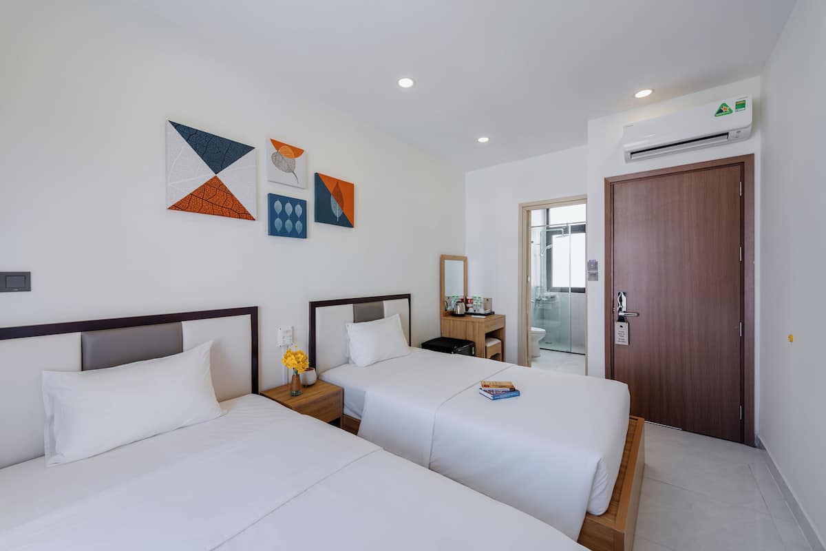 Quarto Twin, 1 quarto, não fumadores, Vista para a cidade | Vista do quarto