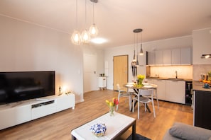 Apartamento Deluxe | 1 quarto, ferro/tábua de engomar, Wi-fi grátis 