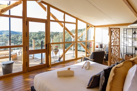 Vista do alojamento. La Dehesa Experiences