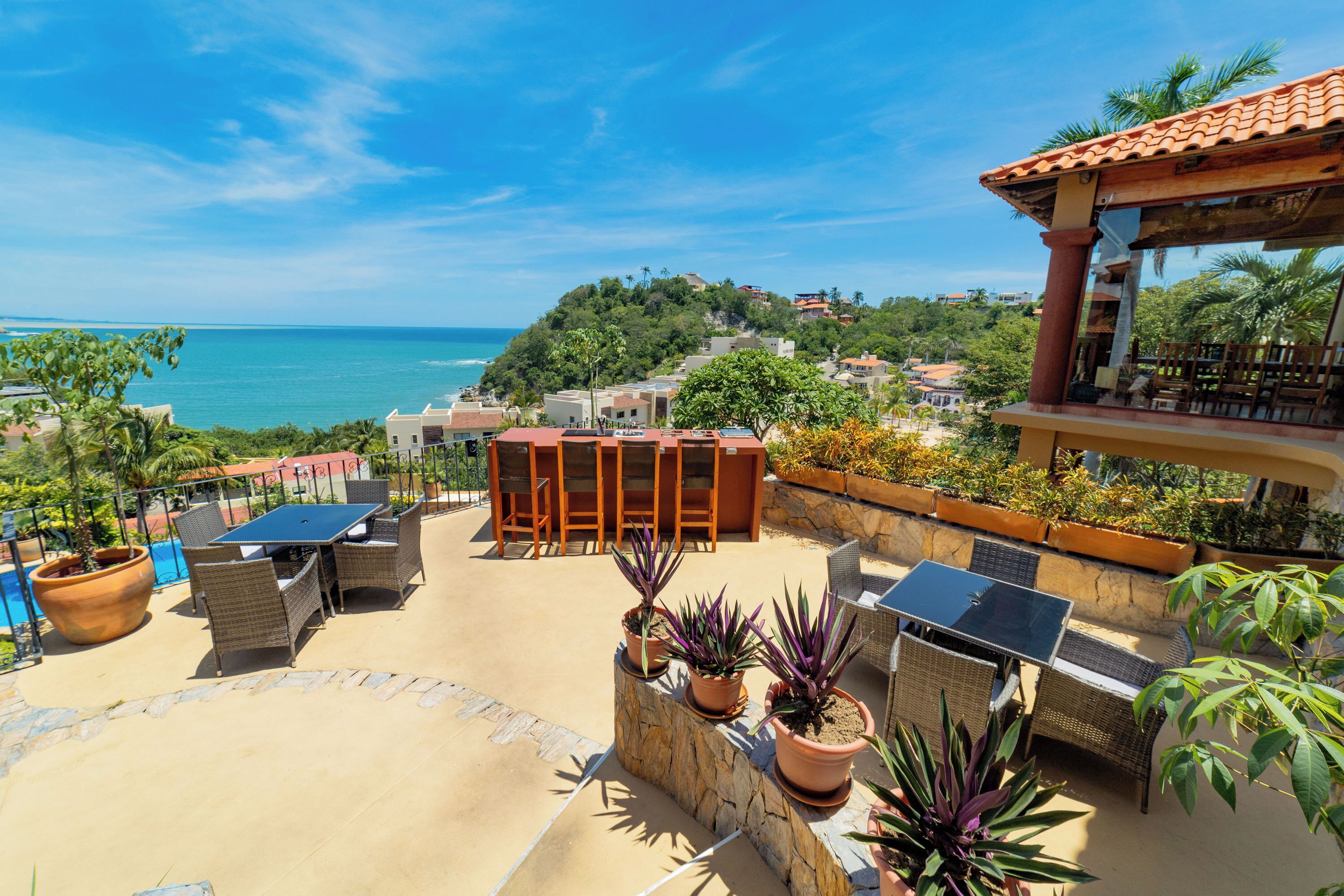 Área externa para banquete