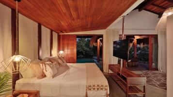 Bangalô superior, 1 quarto | 1 quarto, frigobar, cofres nos quartos, cortinas blackout