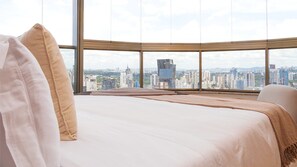 1 quarto, roupas de cama premium, cofres nos quartos