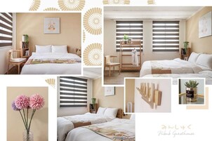 Quarto Quádruplo Clássico | Edredões de penas, minibar grátis, secretária