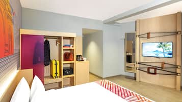 1 quarto, frigobar, cofres nos quartos, individualmente mobiliados