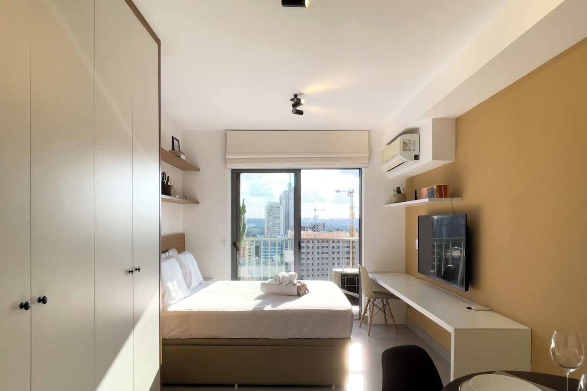 Estúdio | 1 quarto, quartos à prova de som, ferros/tábuas de passar roupa