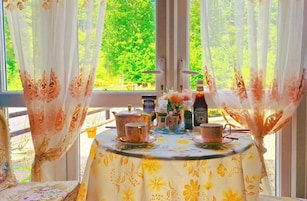 Quarto duplo, suíte, vista para o jardim | Restaurante