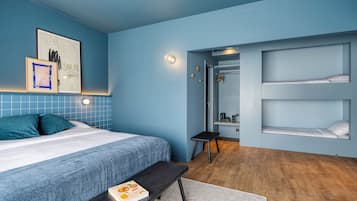 Quarto família | Roupas de cama antialérgicas, cofres nos quartos, quartos à prova de som