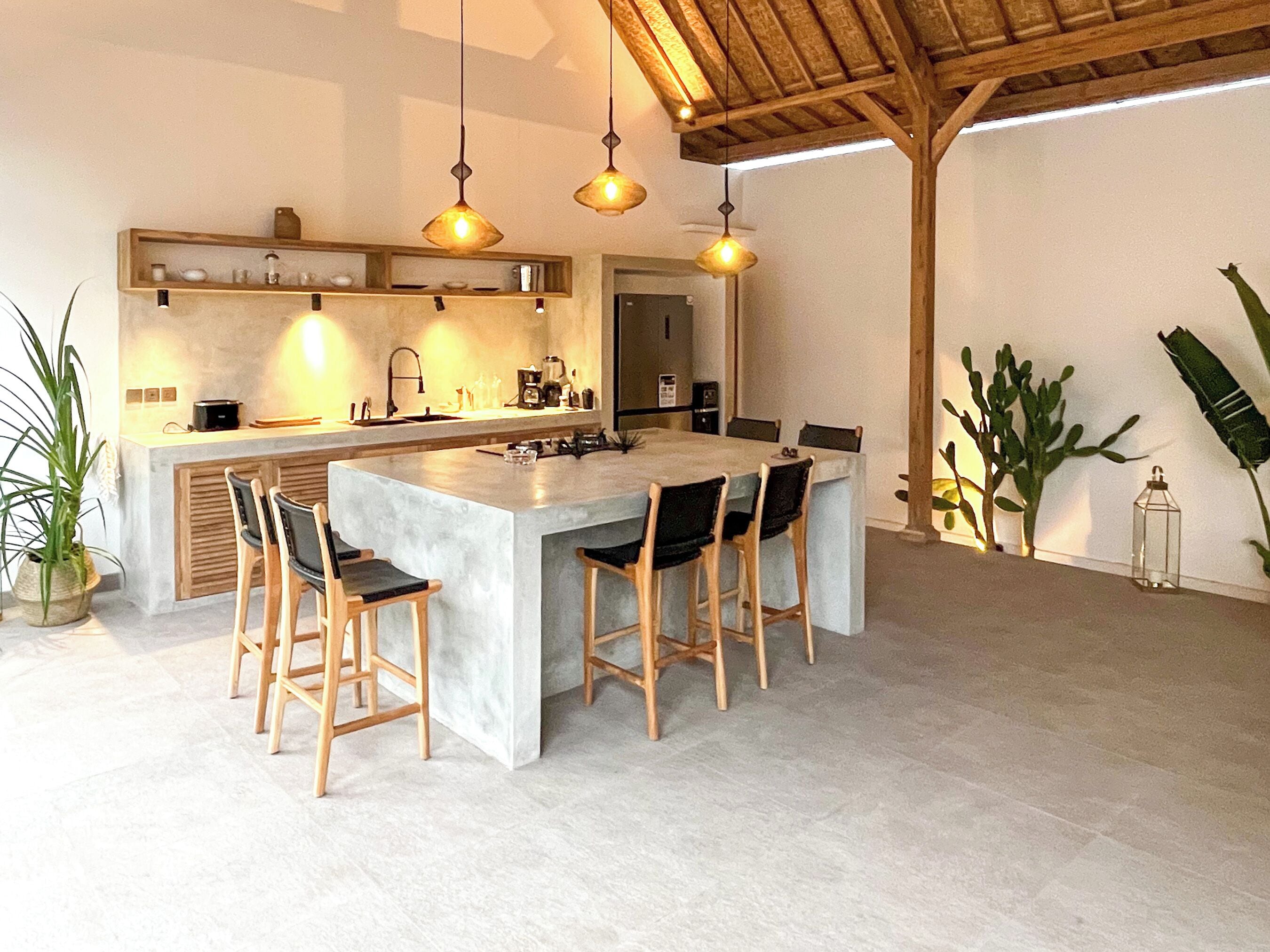 Villa Deluxe | Cozinha privada | Um frigorífico, uma placa de cozinha, uma chaleira elétrica 