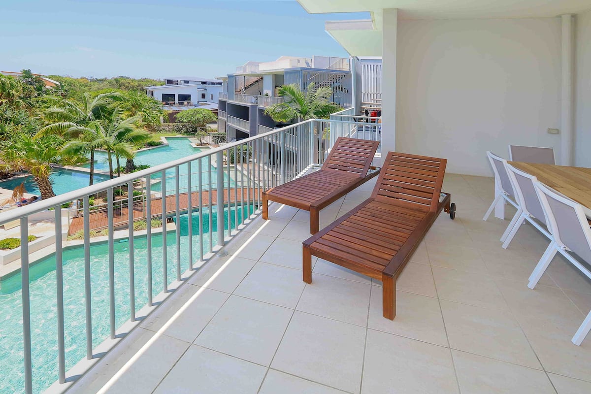 Apartamento Superior, 3 quartos, vista para o resort | Terraço/pátio interior