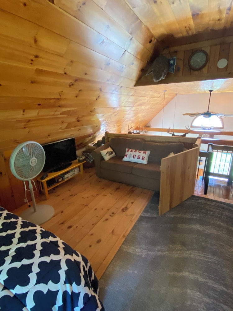 Beautiful lakefront camp with sunset view over big moose mountain ...