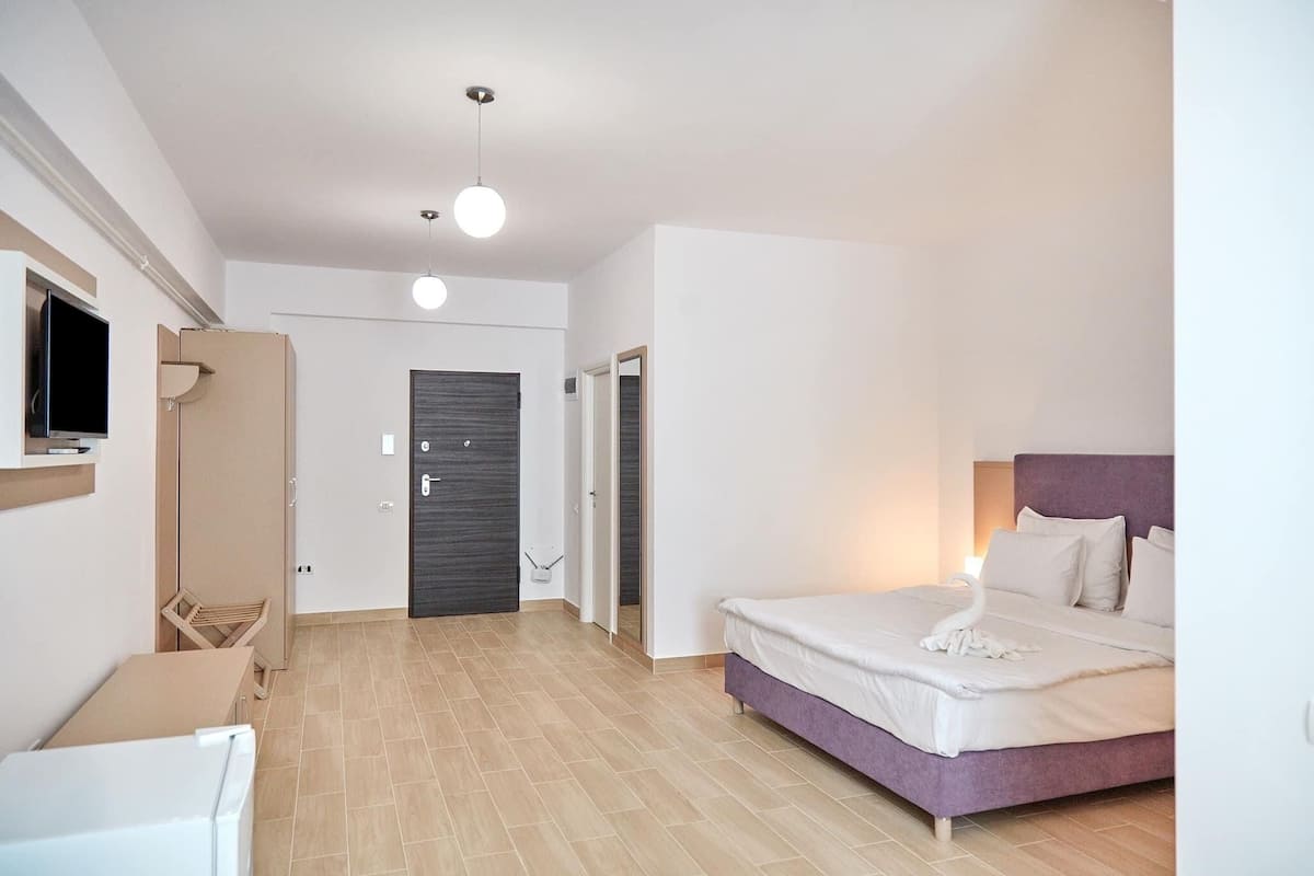 Estúdio luxo | 1 quarto, roupas de cama de algodão egípcio, roupas de cama premium