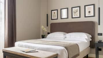 1 quarto, edredons de pluma, frigobar, cofres nos quartos