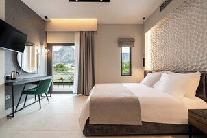 Suíte estúdio luxo | Roupas de cama premium, cofres nos quartos