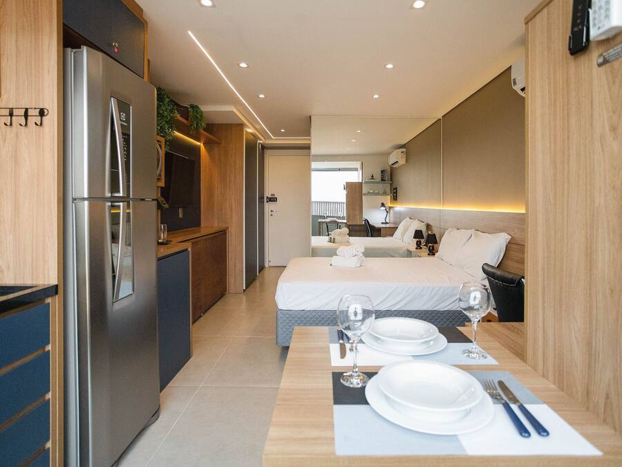 Estúdio Cidade | Ferro/tábua de engomar, Wi-fi grátis, roupa de cama fornecida