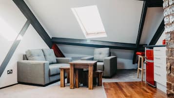 Cobertura com design assinado, banheiro privativo (Penthouse) | Lounge